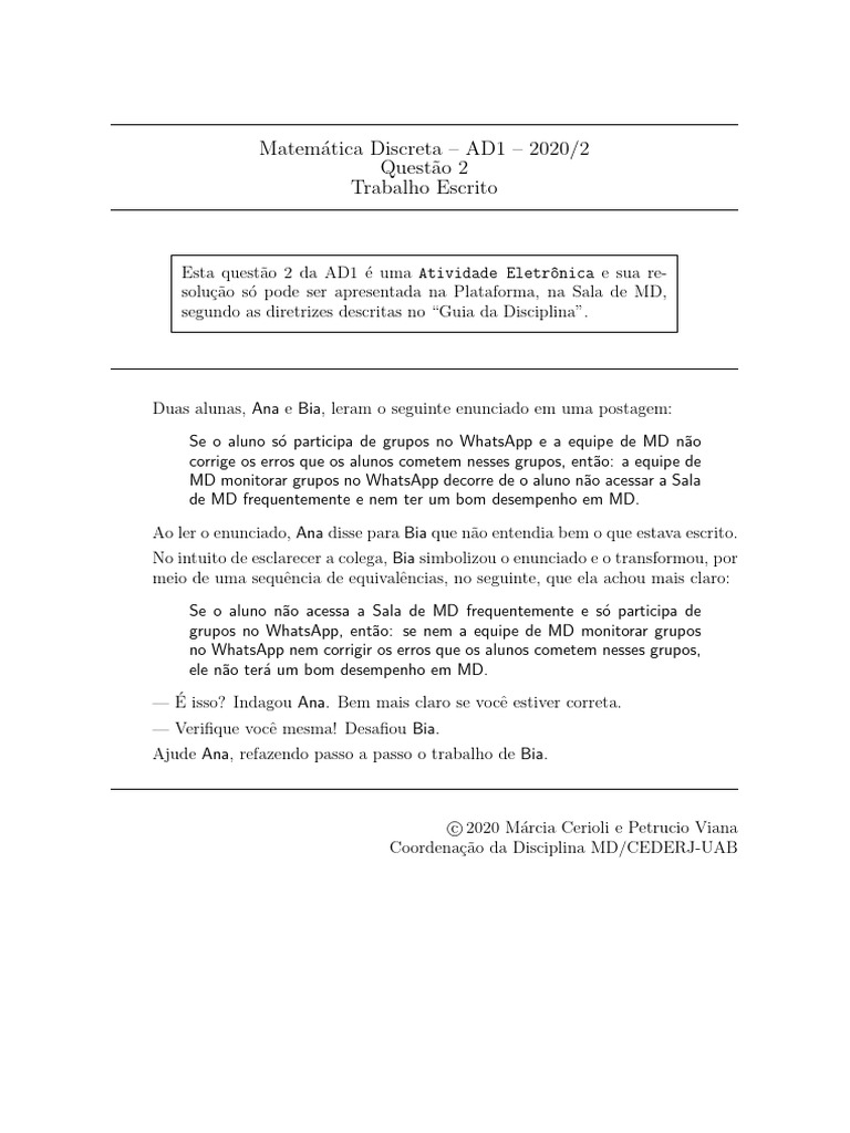 2020 - 2 - AD1 Enunciado Q2 | PDF