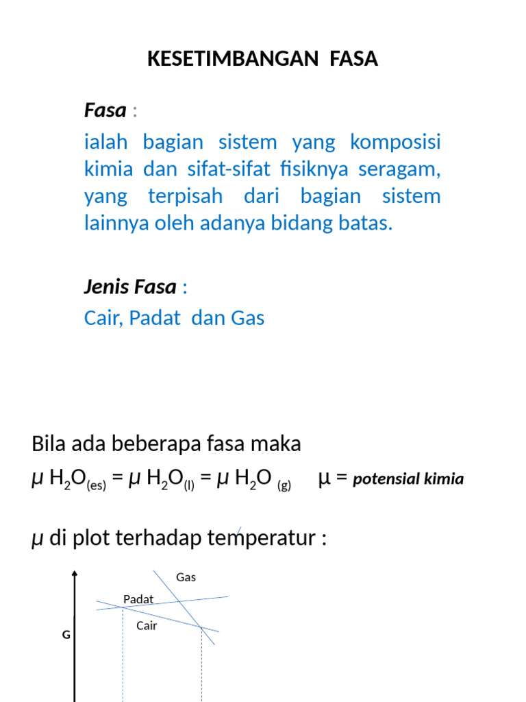 Kesetimbangan Fasa dalam Sistem Kimia | PDF