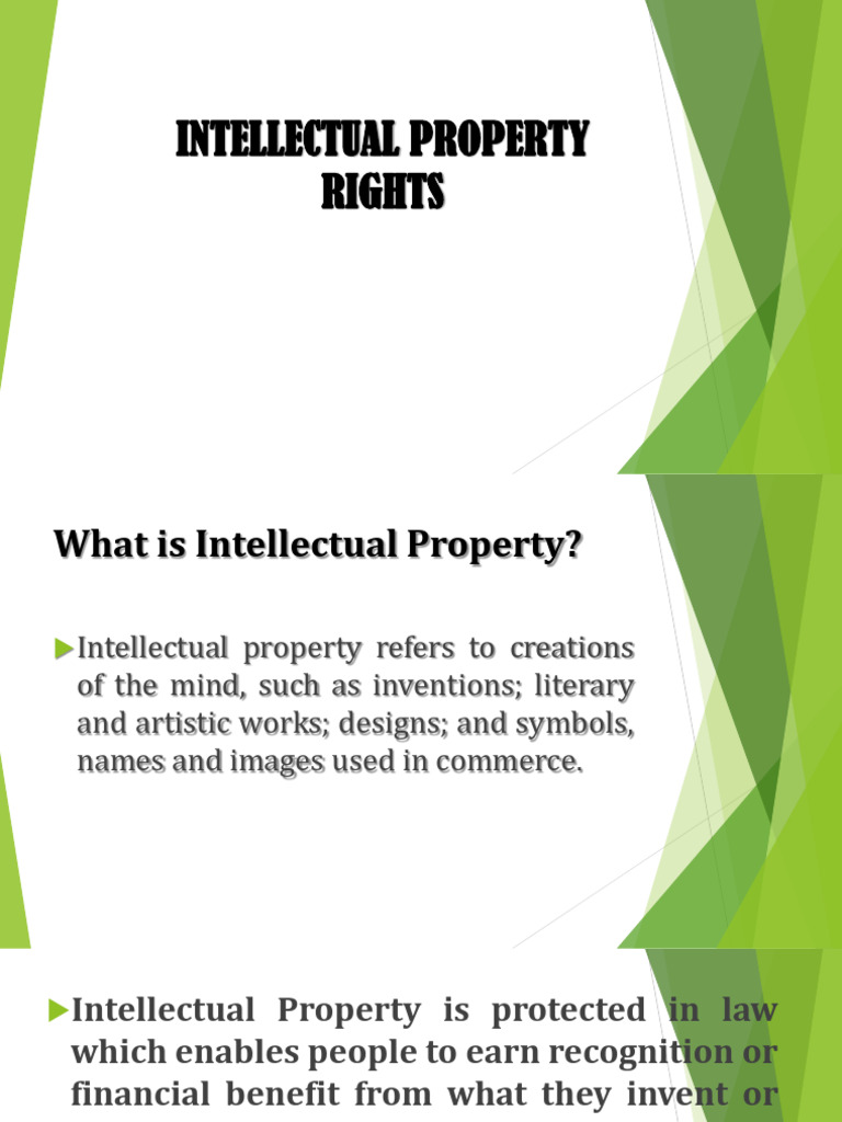 Intellectual Property Right | PDF | Patent | Intellectual Property
