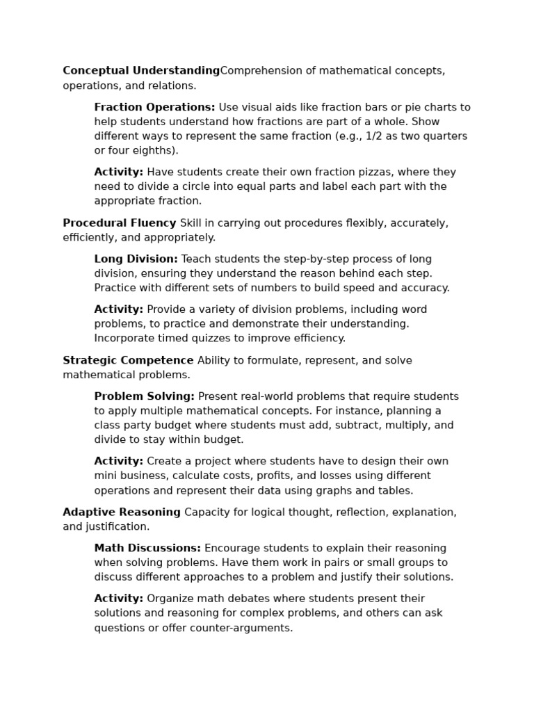 Intertwining Strands of Mathematical Proficiency | PDF | Mathematics ...