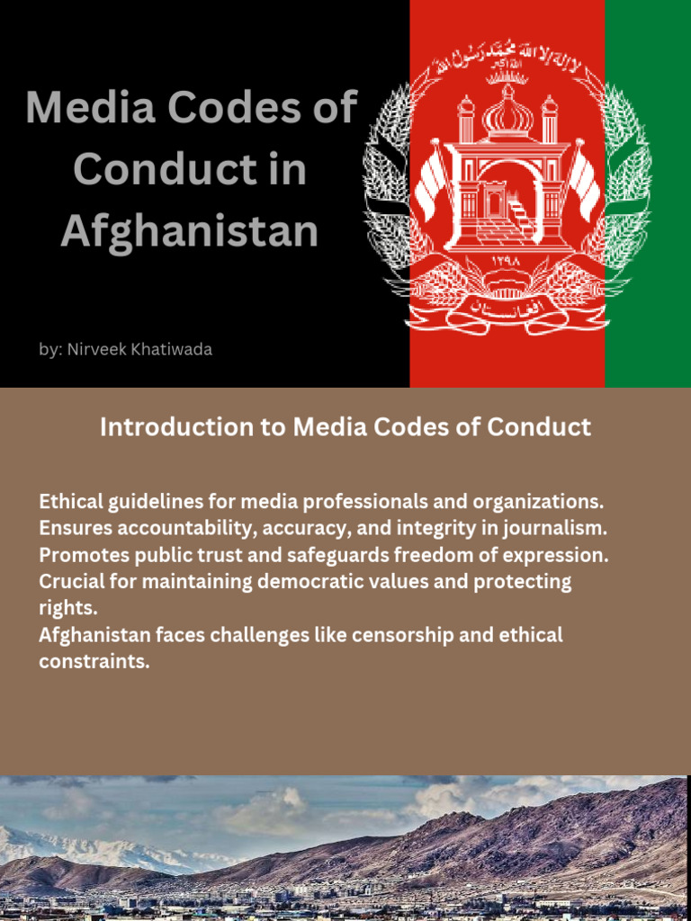 Media Codes of Conduct in Afghanistan | PDF | Afghanistan | Taliban