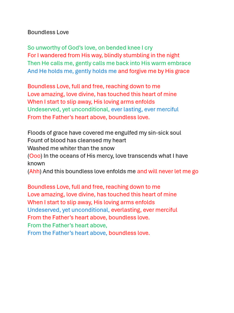 Boundless Love Selected | PDF