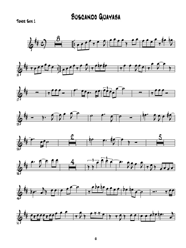Buscando Guayaba - Tenor Sax 1 | PDF