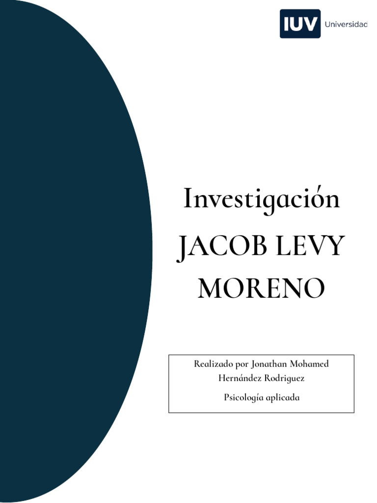Jacob Levy Moreno: Psicodrama y Sociometría | PDF | Ciencias del ...