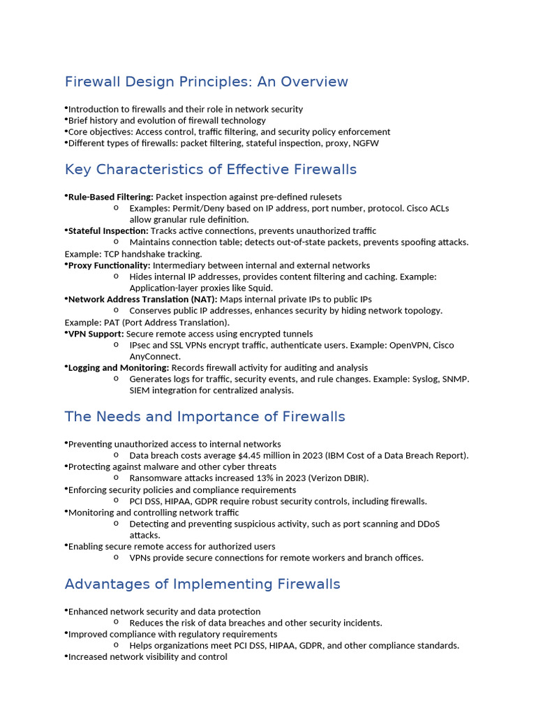 Firewall Design Principles Explained | PDF | Public Key Cryptography ...
