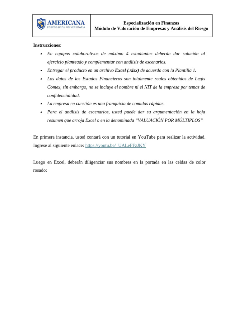 Entregable Semana 2 Ve y Ar | PDF | Microsoft Excel