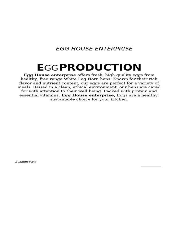 Fresh Free-Range Eggs Business Plan | PDF | Cost Of Goods Sold ...