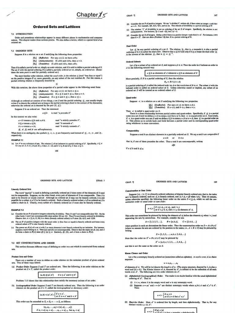 Chapter V Ordered Sets and Lattices 2 | PDF