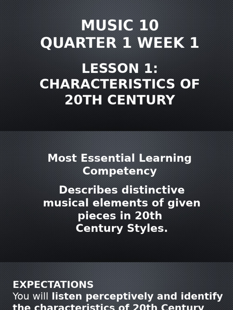 20th Century Music Characteristics | PDF | Musical Compositions ...