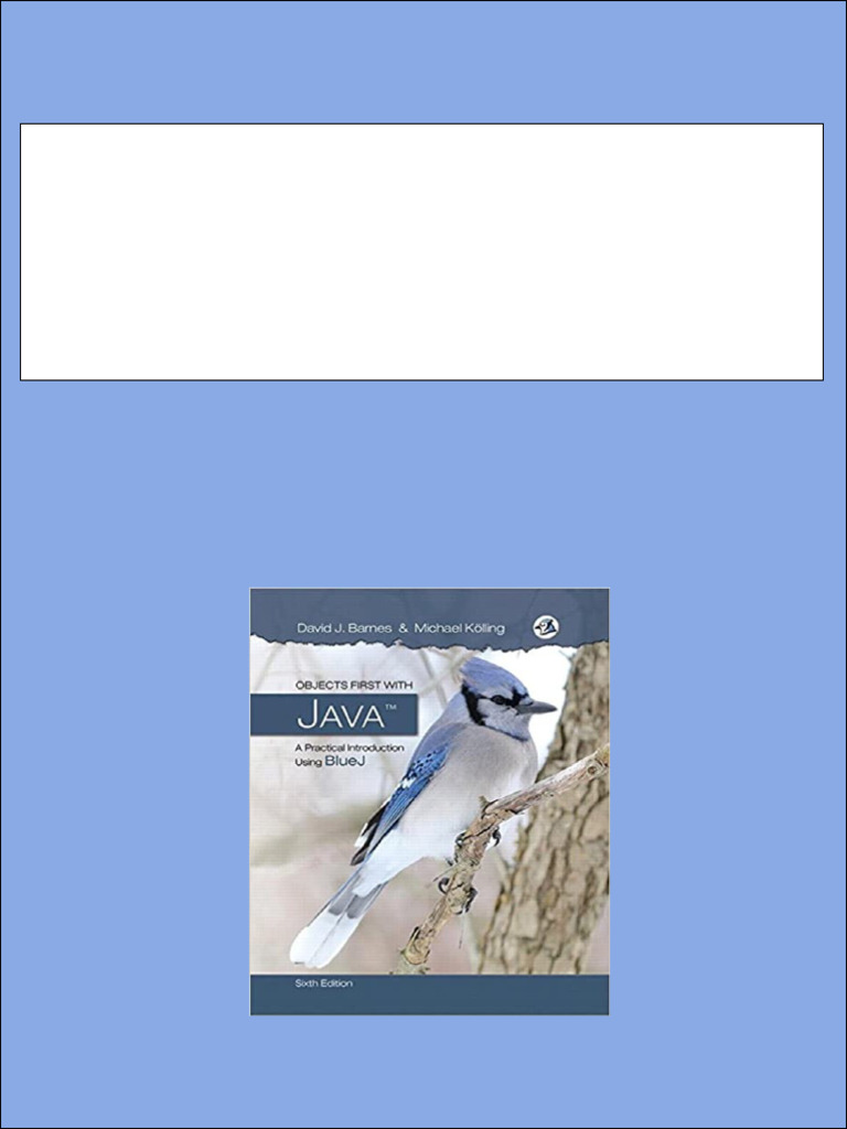 Solution Manual For Objects First With Java A Practical Introduction ...