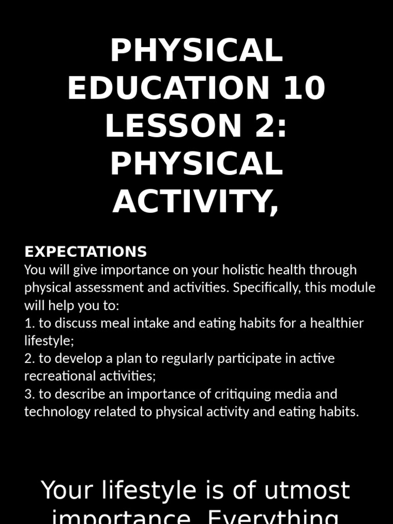 Holistic Health Through Nutrition & Activity | PDF | Eating | Energy ...