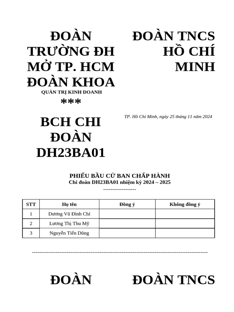 Phieu Bau Cu | PDF