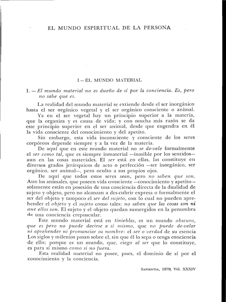El Mundo Espiritual y Material del Ser | PDF | Verdad | Realidad