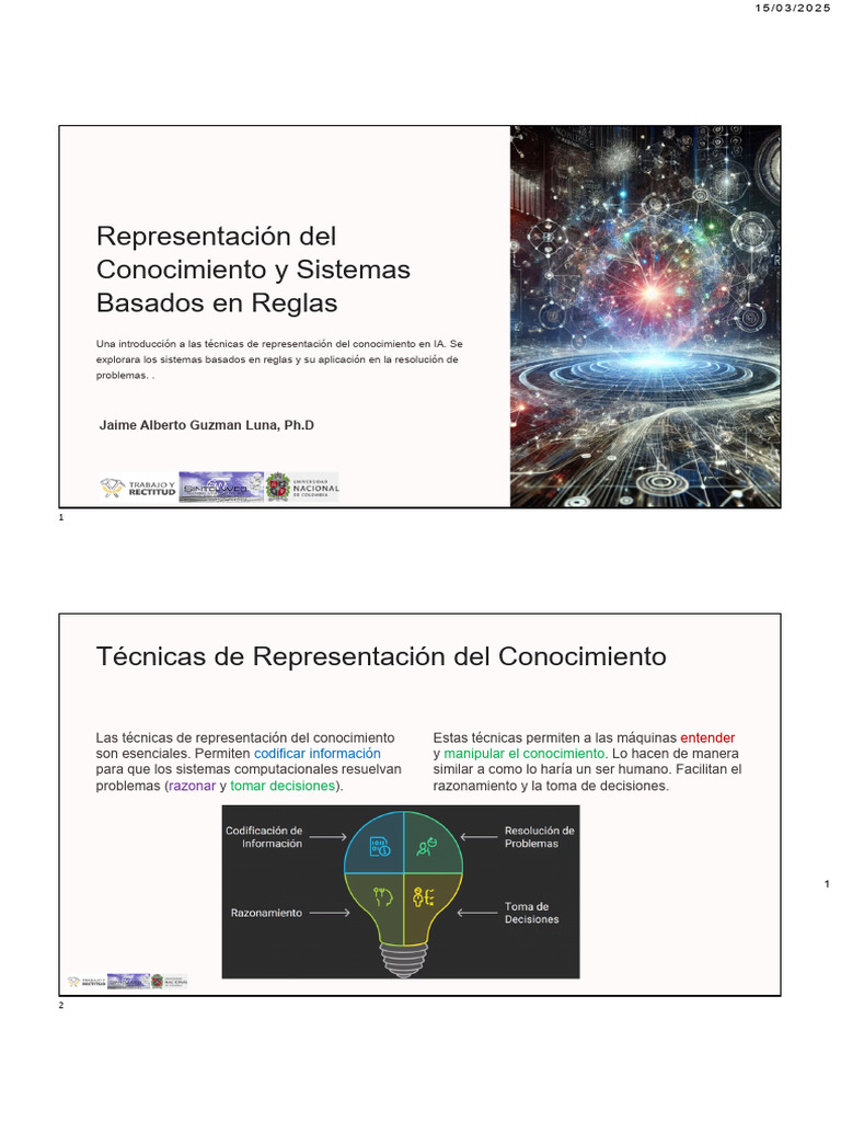 2 01 Representacion Del Conocimiento | PDF | Proposición | Lógica de primer orden