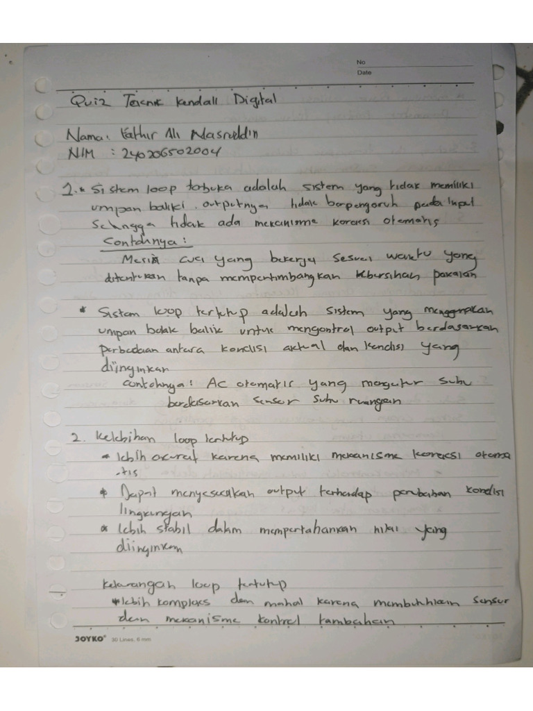 Fathir Ali Nasruddin Teknik Kendali Digital | PDF