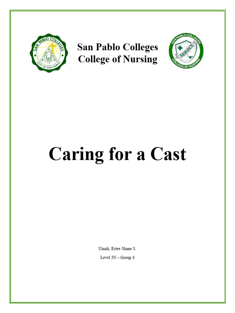 Caring For A Cast Document | PDF | Clinical Medicine | Musculoskeletal ...