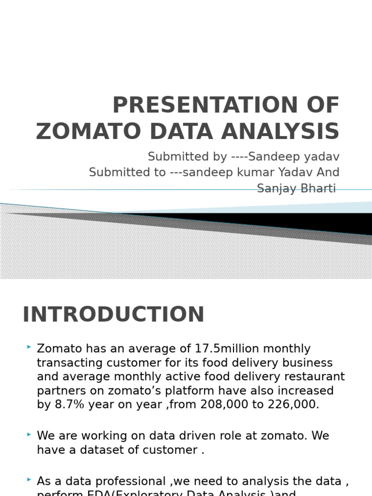 Zomato Data Analysis Insights Report | PDF | Data Analysis | Computing