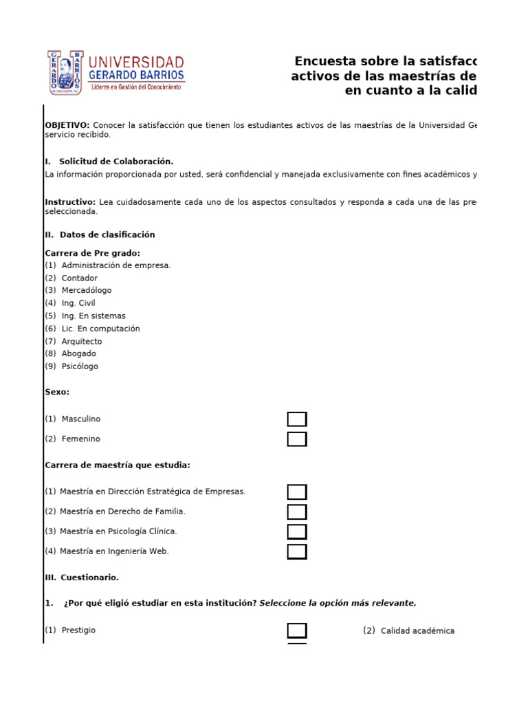 Modelo de Cuestionario y Tabulación | PDF | Enseñando | Cuestionario