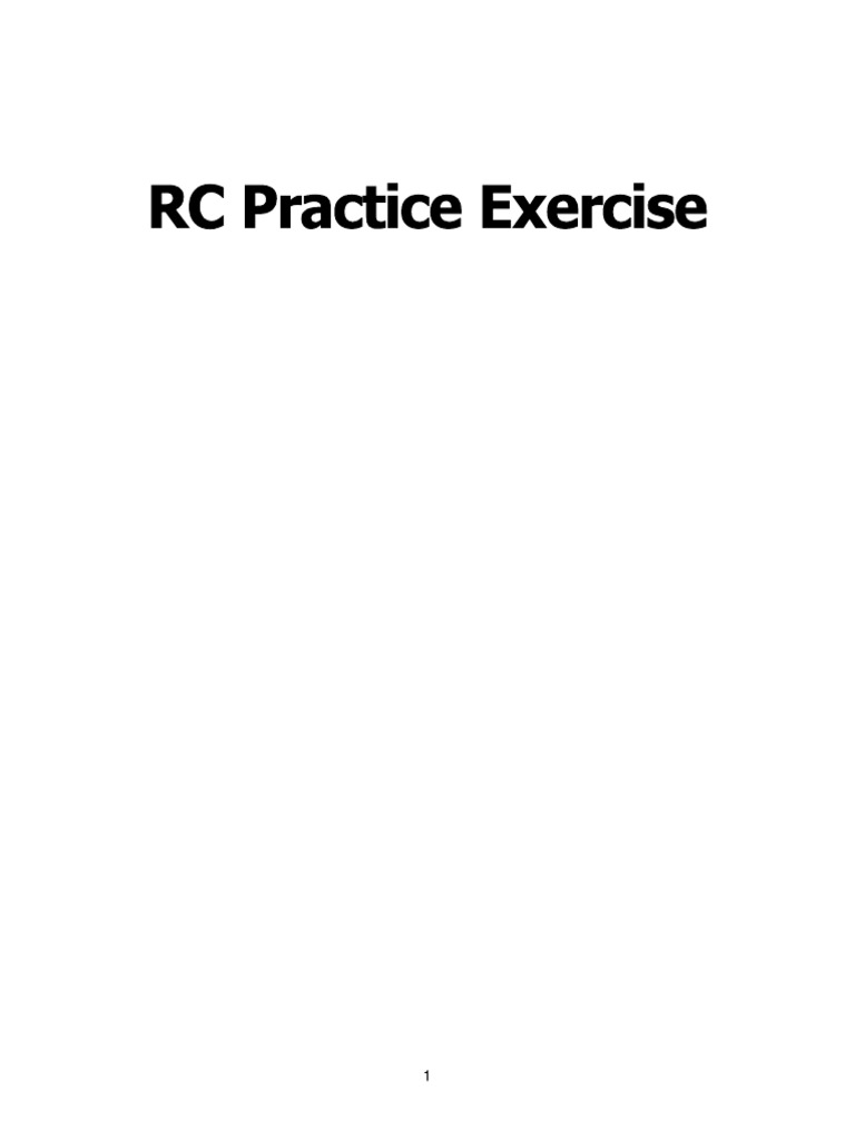 RC Exercise | PDF