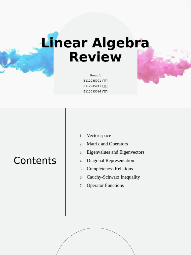 Linea Algebra Review | PDF | Eigenvalues And Eigenvectors | Matrix (Mathematics)