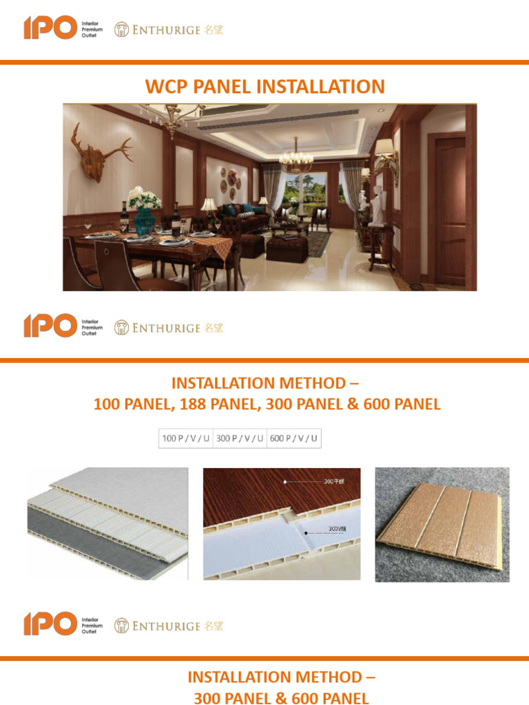 IPO WCP Panel Installation | PDF | Drywall | Wall