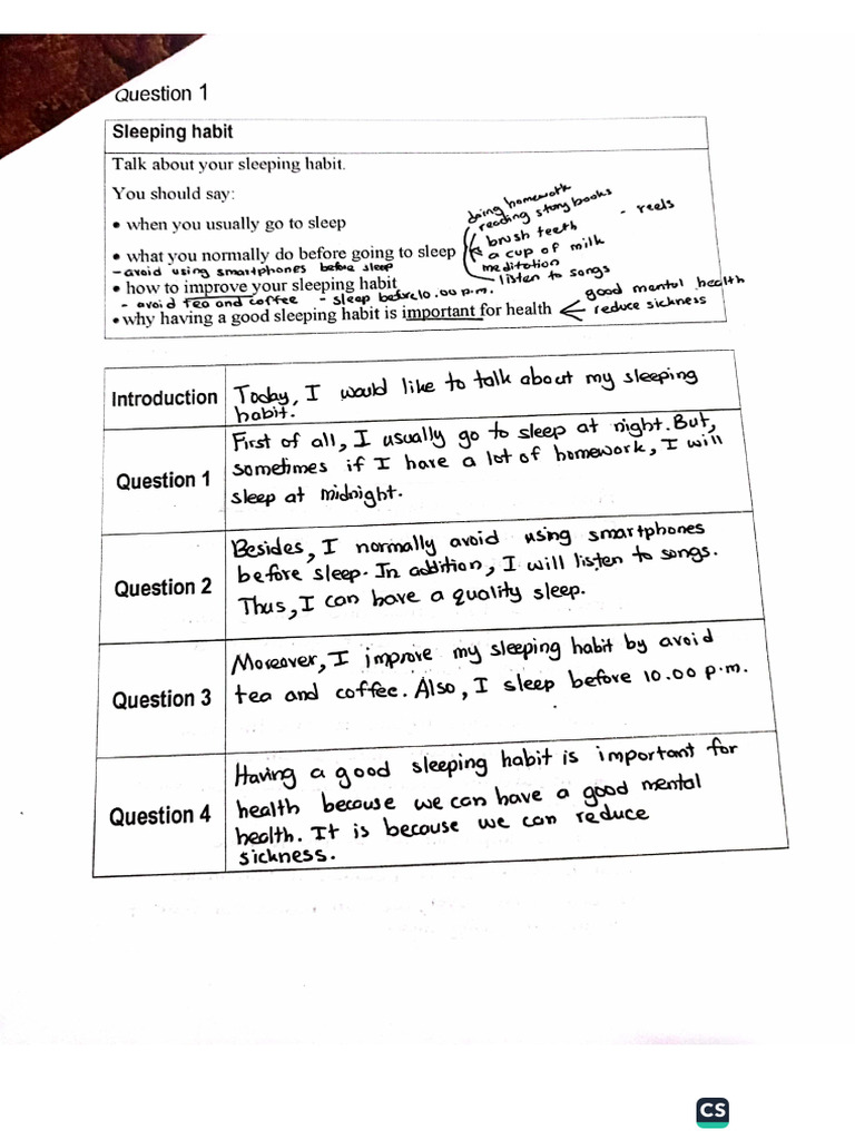 Module Speaking Answer | PDF