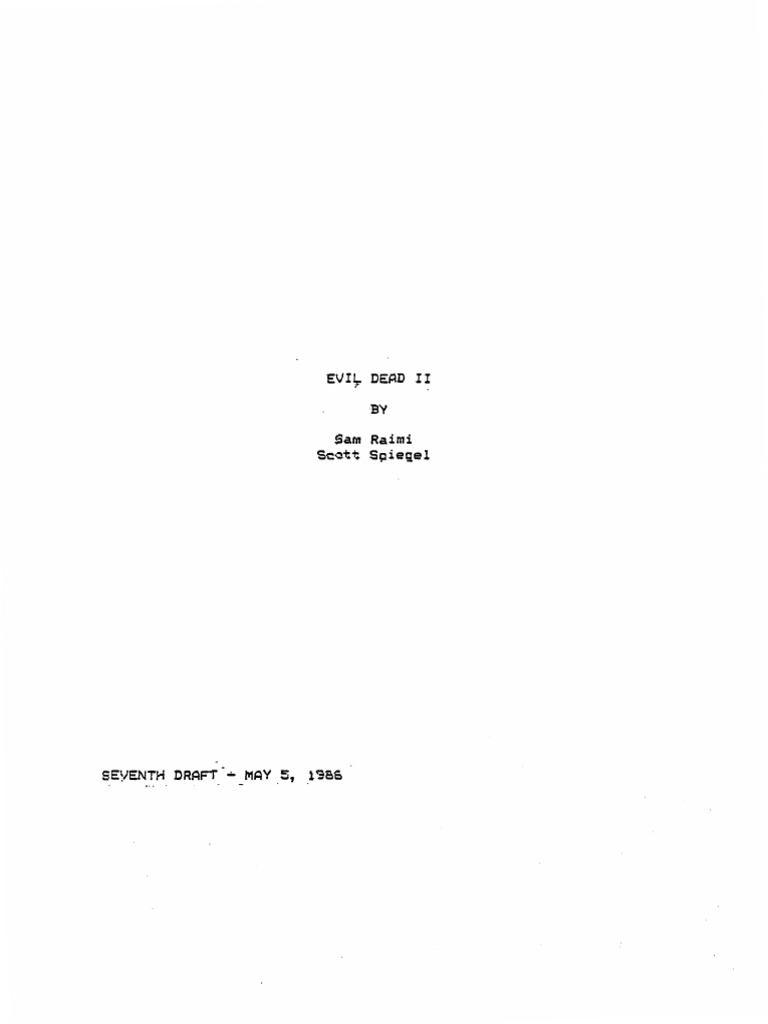 Evil Dead II 1987 | PDF