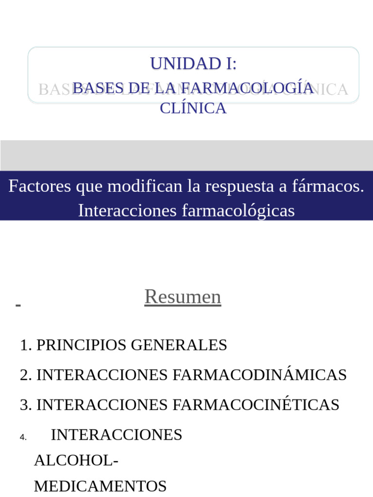 Enf I 2025 Factores Que Modifican Interacciones | PDF | Farmacocinética | Farmacología