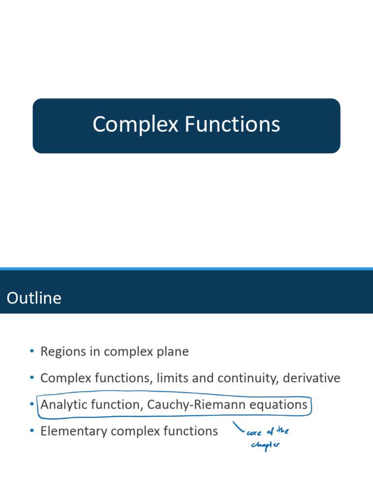 CA2 - Complex Functions - Annotated 241030 Final | PDF | Function (Mathematics) | Complex Number
