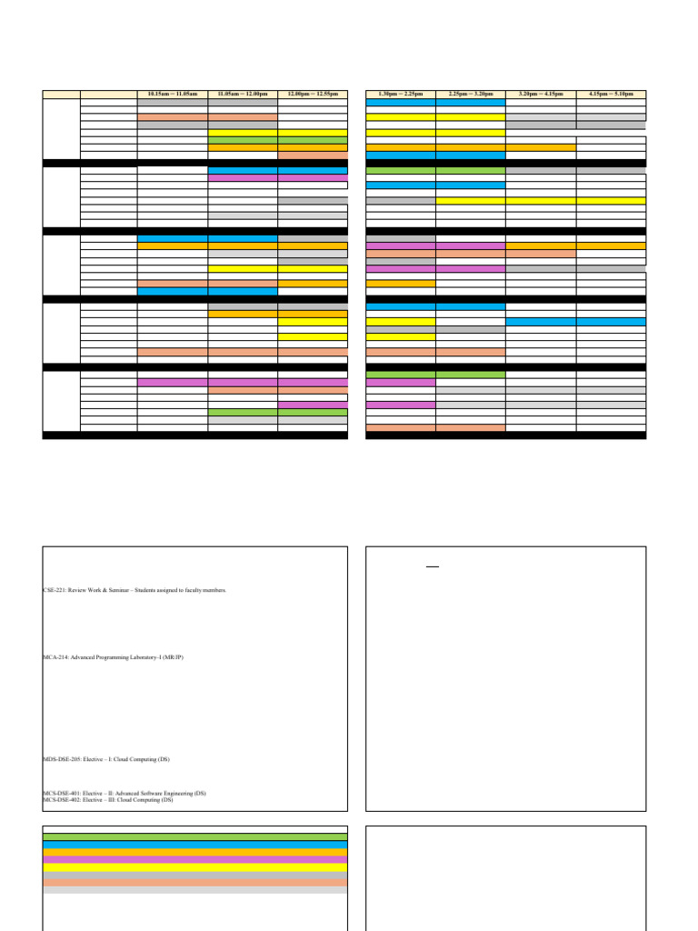 Dept of CSE Even Sem Routine 2025 | PDF | Computer Programming | Computing