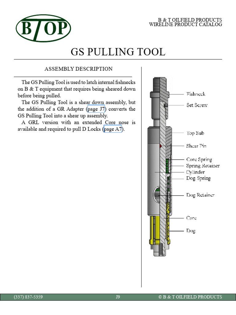 GS Pulling Tool Overview | PDF