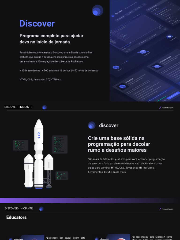 Rocketseat Discover e Ignite | PDF | Rede mundial de computadores | Internet e Web