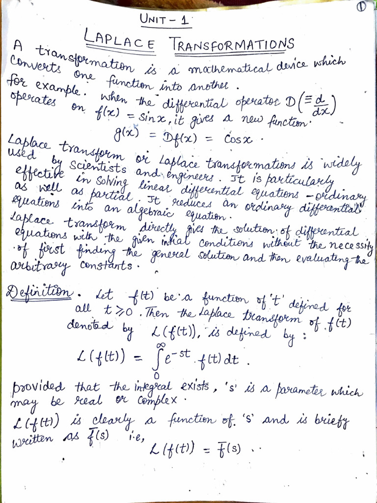 Laplace Transform 1 | PDF