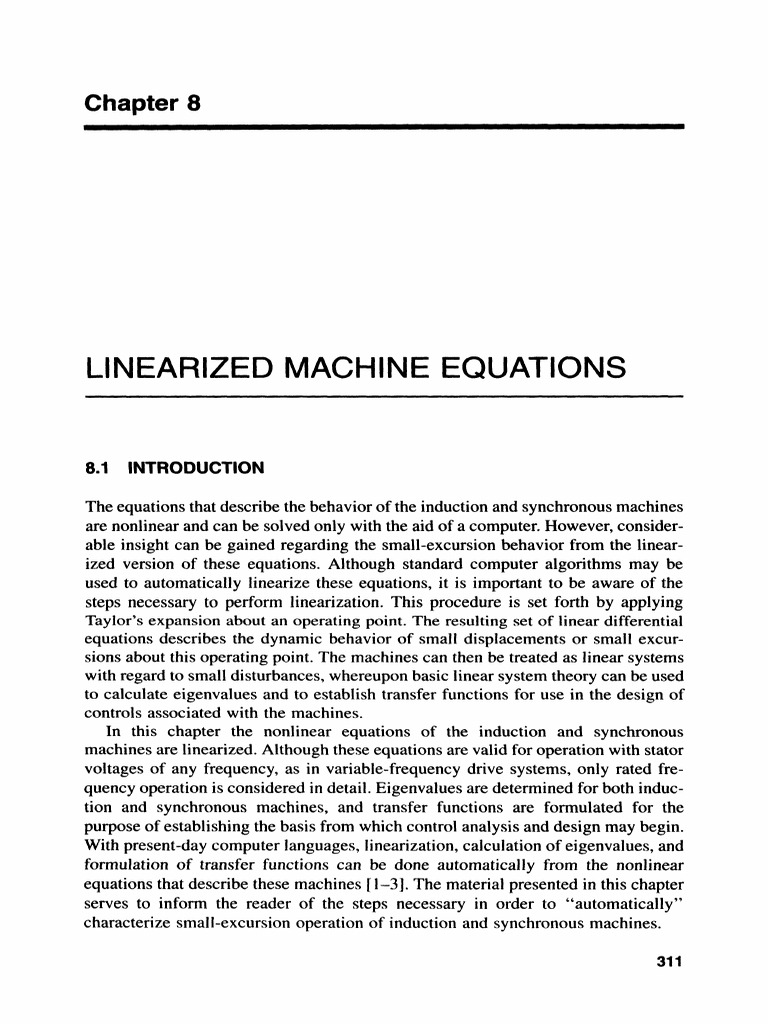 Linearized Machine Equations 2009 | PDF | Eigenvalues And Eigenvectors | Stability Theory