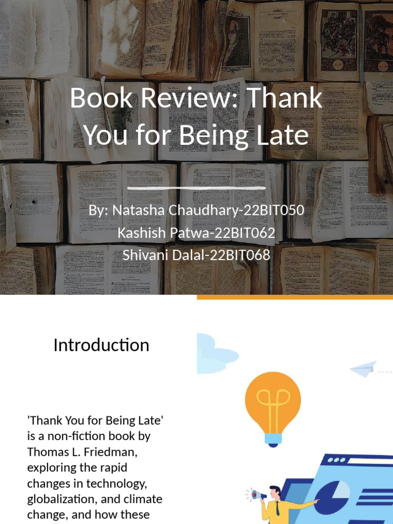 Review of "Thank You for Being Late" | PDF