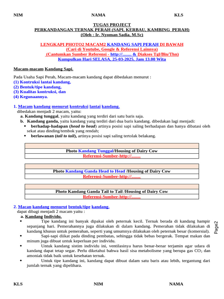4B2-TUGAS PROJECT KANDANG MTPERAH-2025-USE | PDF