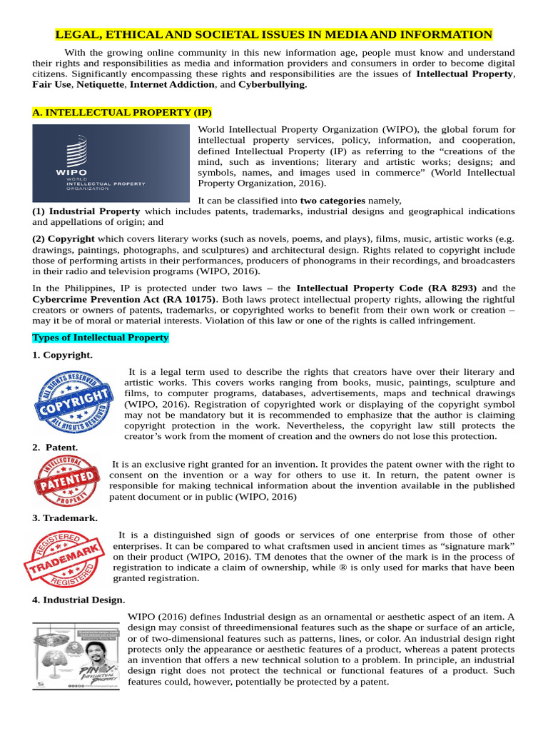 Lesson 7. Legal, Ethical, And Societal | PDF | Intellectual Property ...
