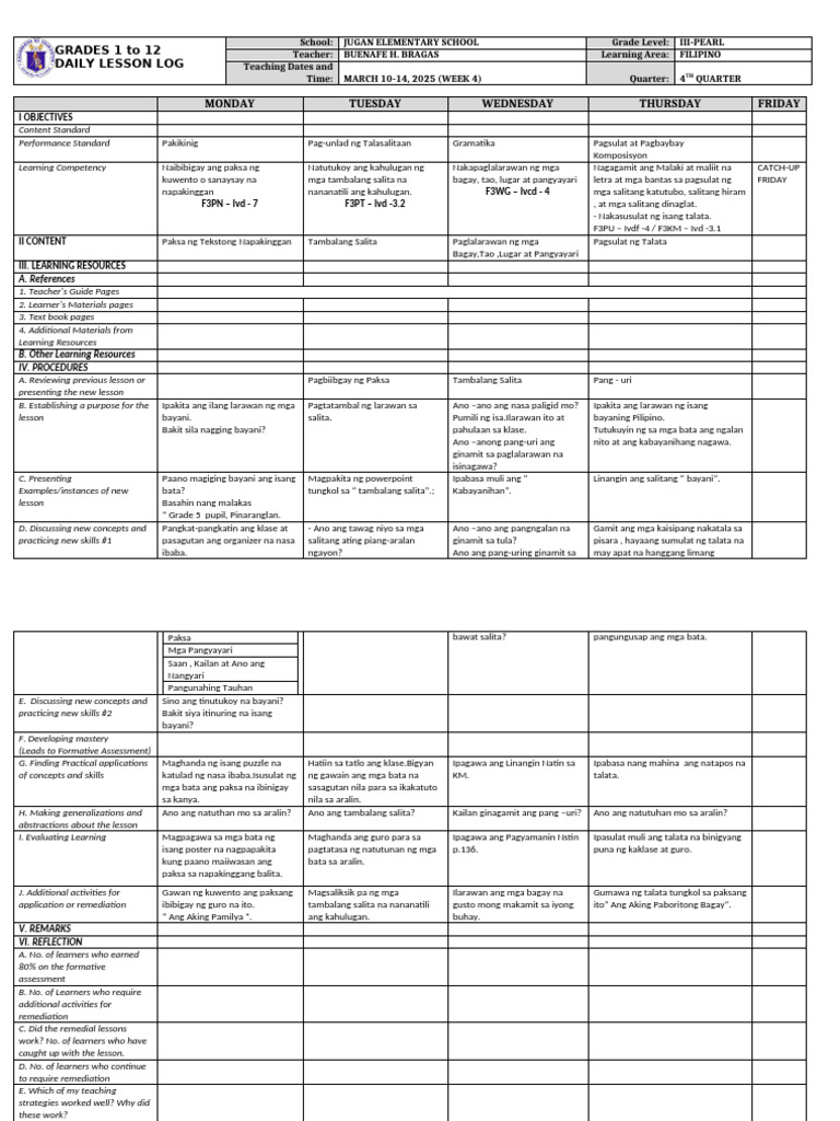 DLL_FILIPINO 3_Q4_W4 (2) | PDF