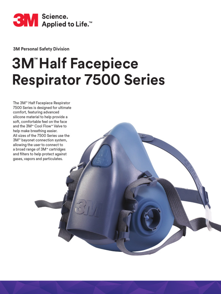 3M 7500 Respirator Spec Sheet - LR | PDF | Occupational Safety And ...