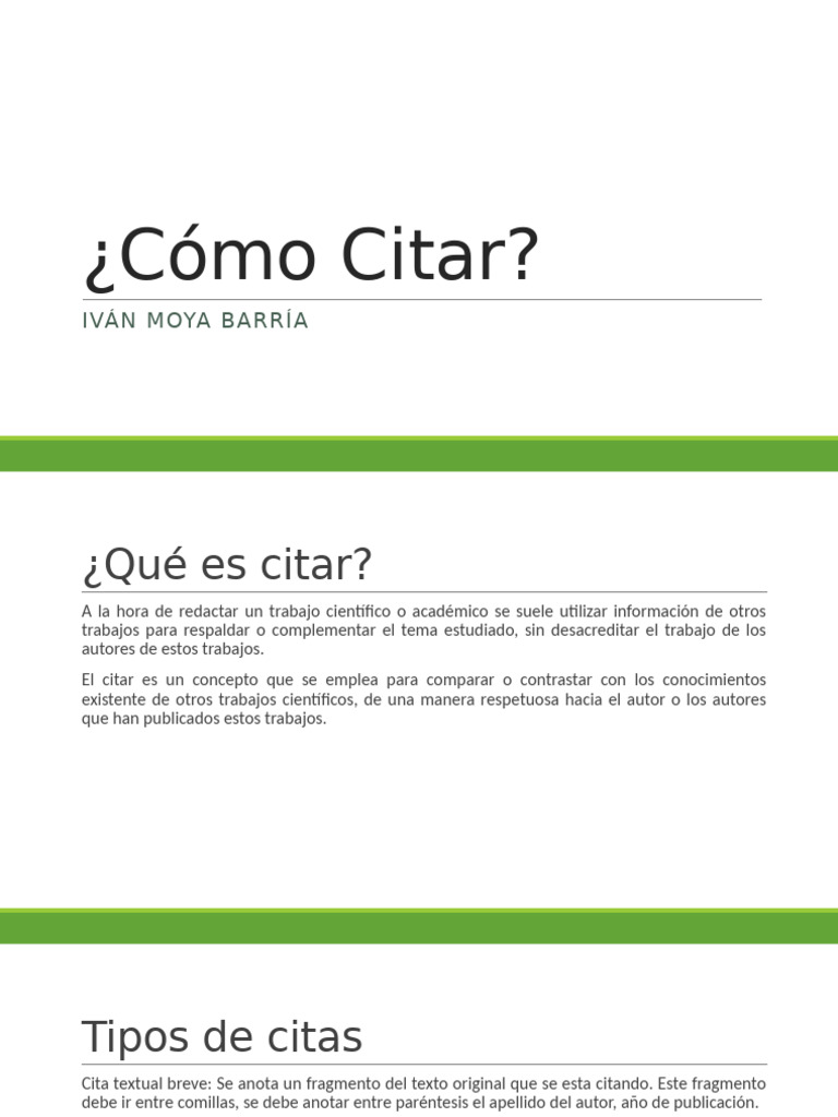 Guía Completa sobre Cómo Citar Correctamente | PDF | Publicación ...
