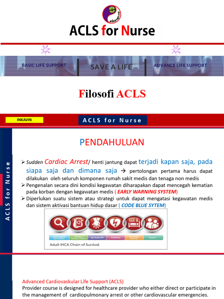 Filosofi ACLS untuk Perawat | PDF | Cardiac Arrest | Cardiopulmonary ...