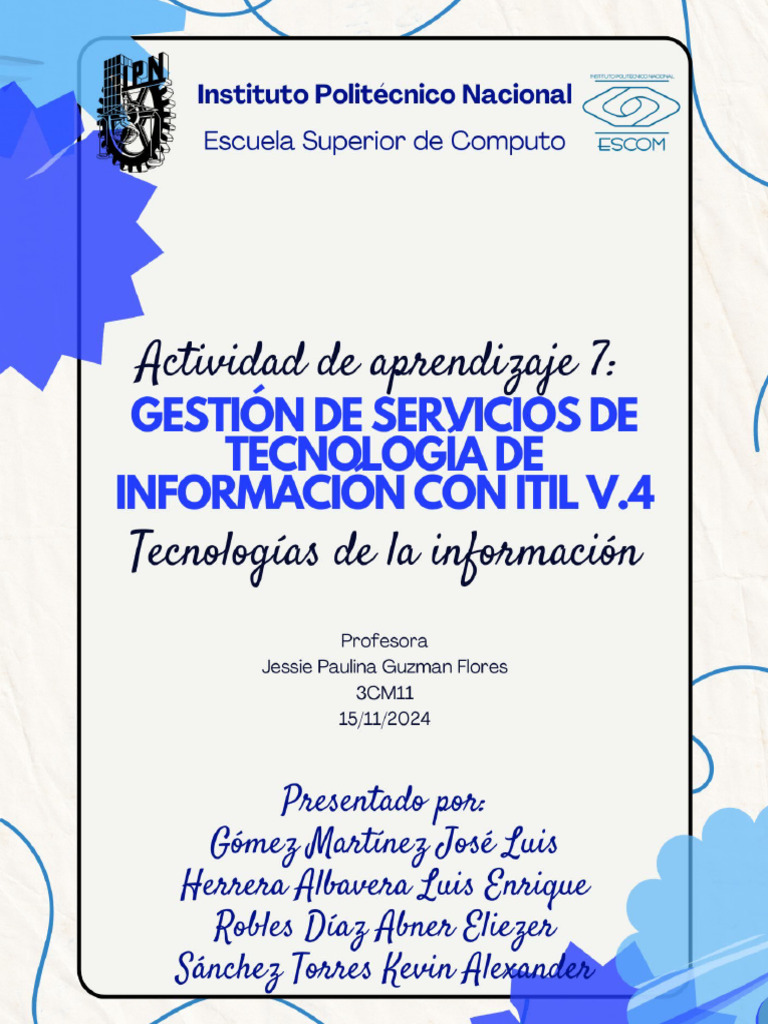 Guía Completa sobre ITIL V.4 en ITSM | PDF | Itil | Acuerdo de nivel de ...