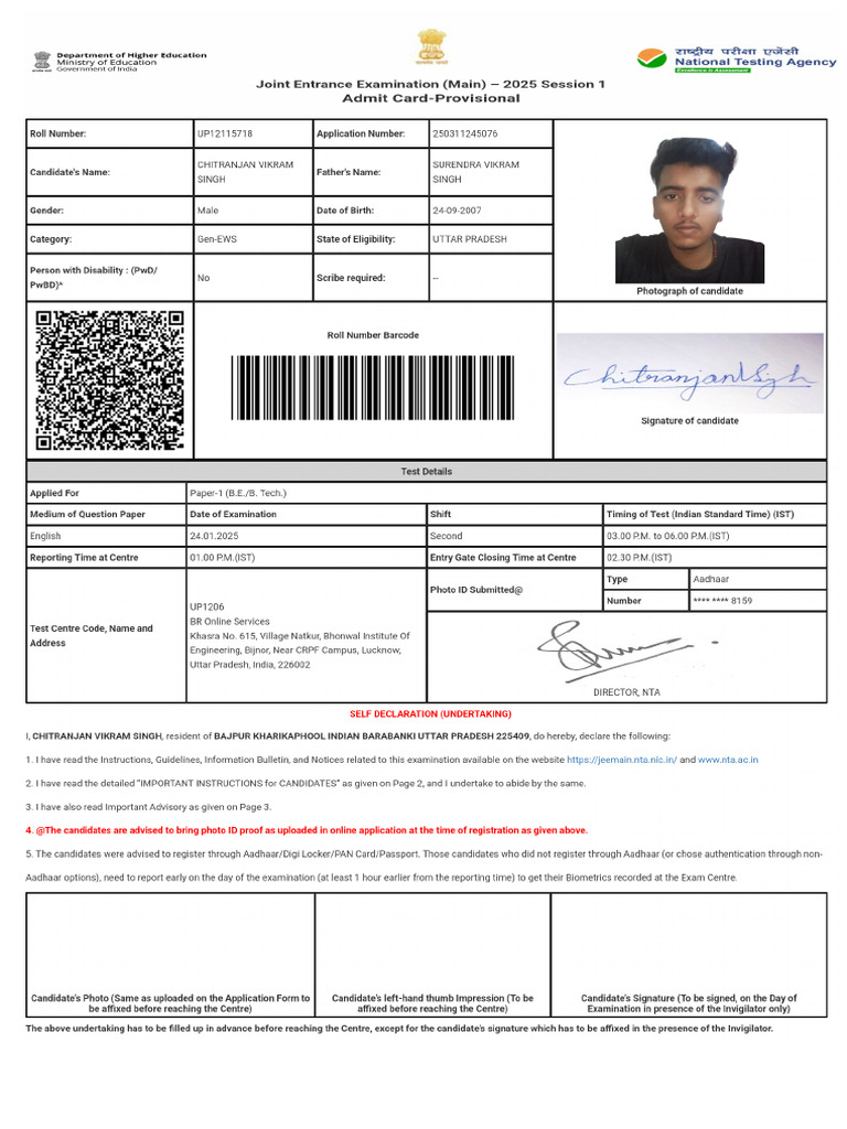 AdmitCard-250311245076 | PDF