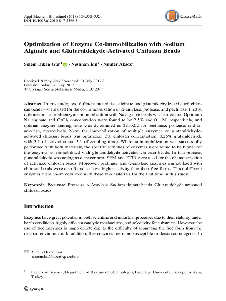 10.1007@s12010-017-2566-5 | PDF | Enzyme Assay | Scanning Electron ...