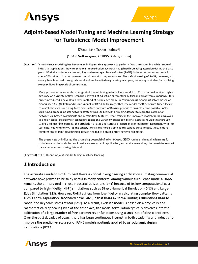 GEKO Model Tuning for Turbulence Optimization | PDF | Machine Learning ...