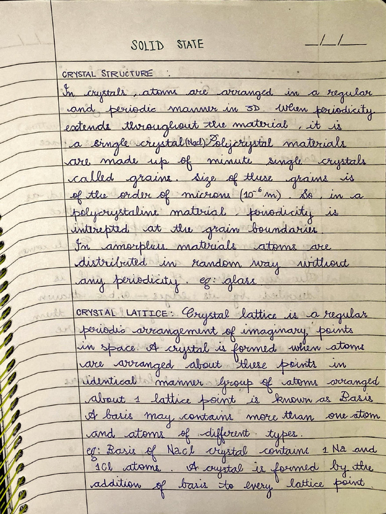 Solid State - Sumod Sir | PDF