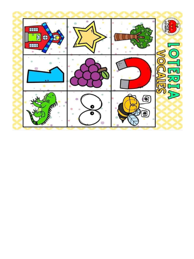 Bingo de Vocales | PDF