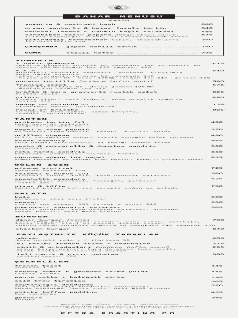 Bebek Menu Kasim 24 TR | PDF