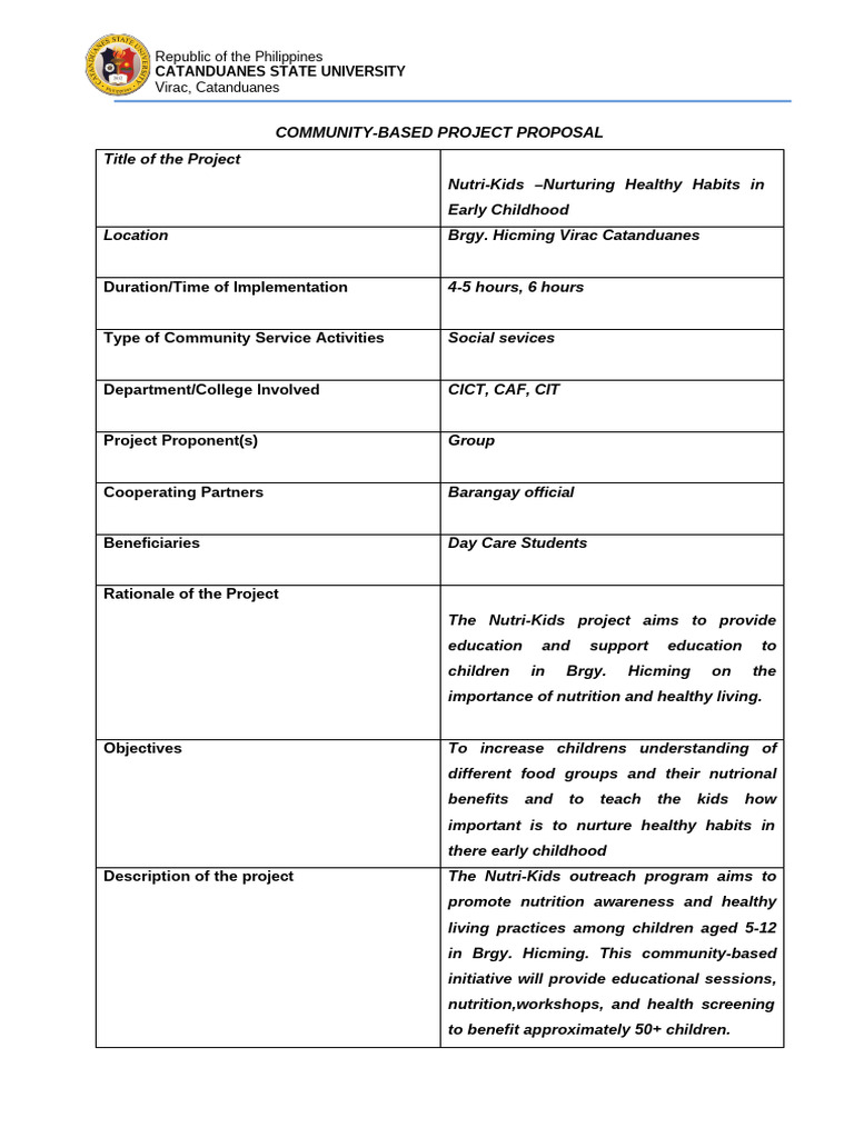 HICMING OUTREACH Project-Proposal | PDF