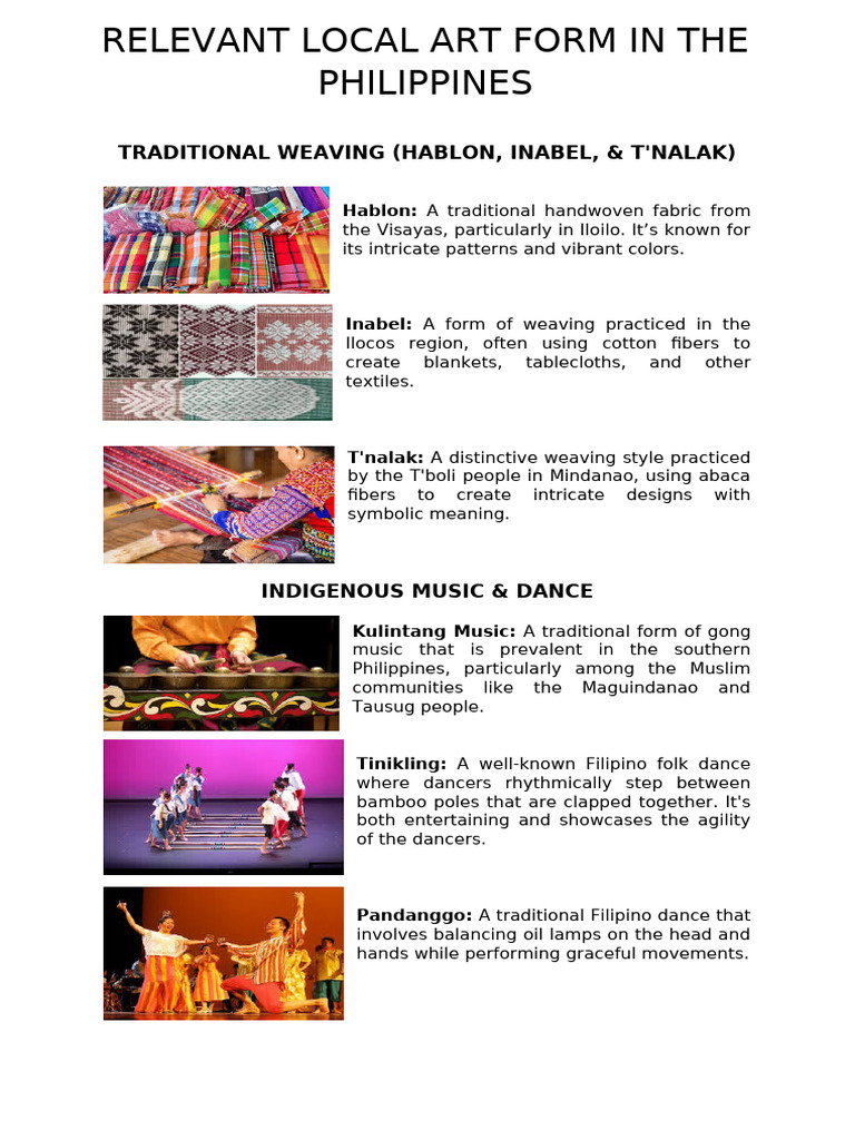 Relevant Local Art Form in The Philippines | PDF | Philippines